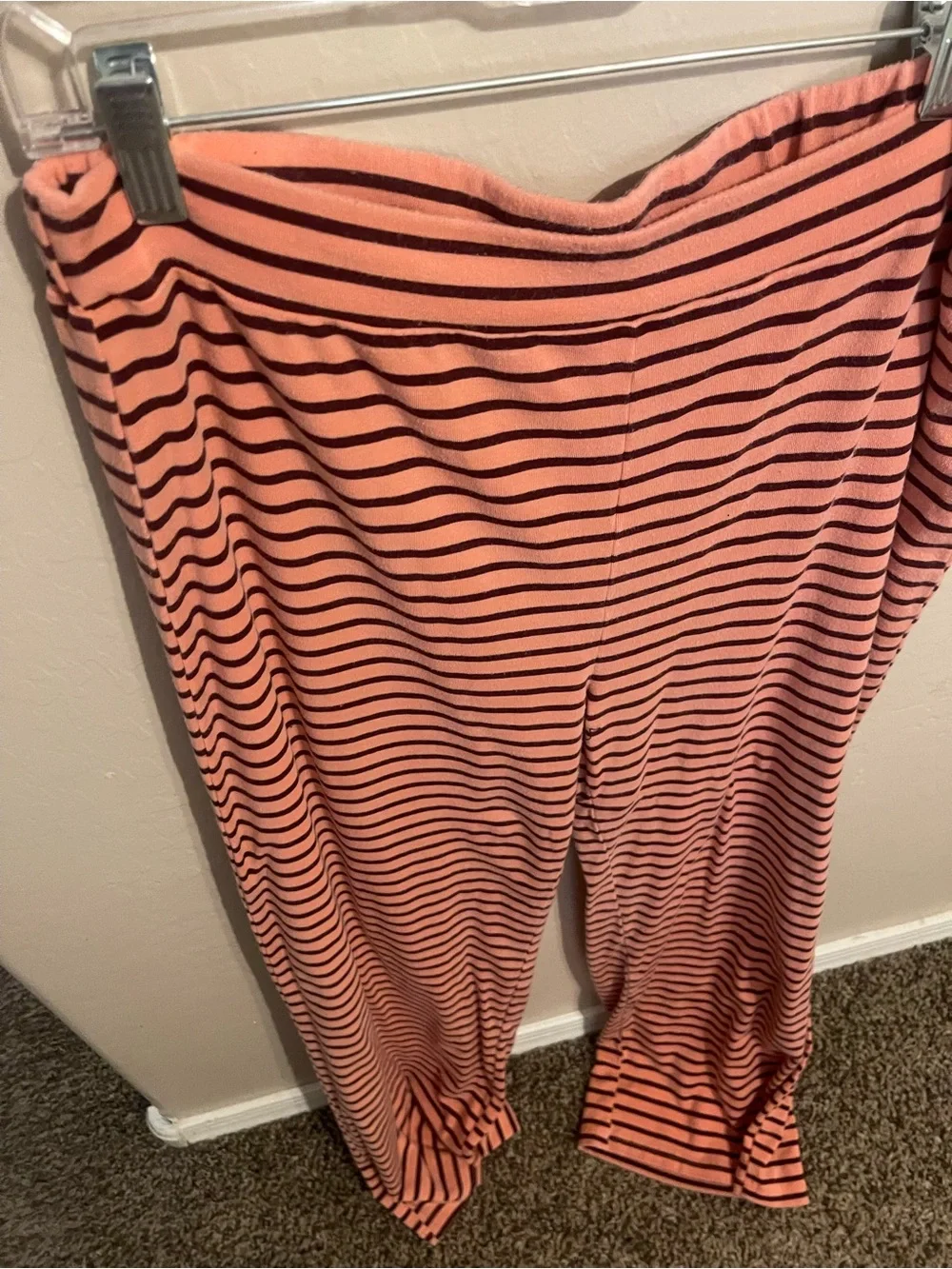 Amazon | Pants & Jumpsuits | Amazon Womens Coral And Black Striped Tube ...